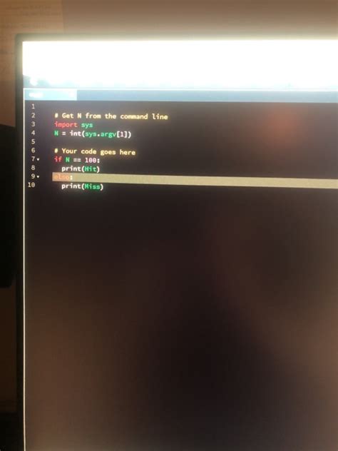 Solved Get N From The Command Line Import Sys N