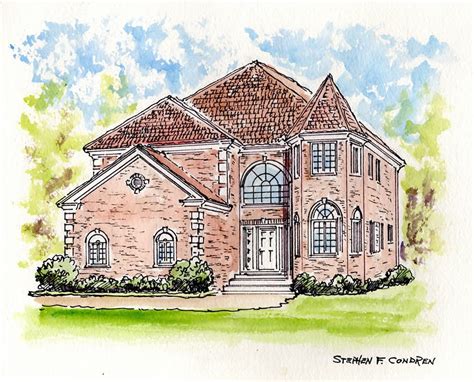 Watercolor Architectural Rendering 282z • Condren Galleries Watercolor Architectural Rendering 282z • Condren Galleries