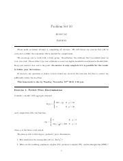 511 PS10 Pdf Problem Set 10 ECON 511 Fall 2019 Please Make An Honest Attempt At Completing All