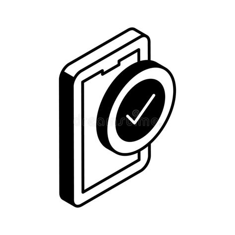 Verification Sign On Mobile Vector Design Of Mobile Security Stock