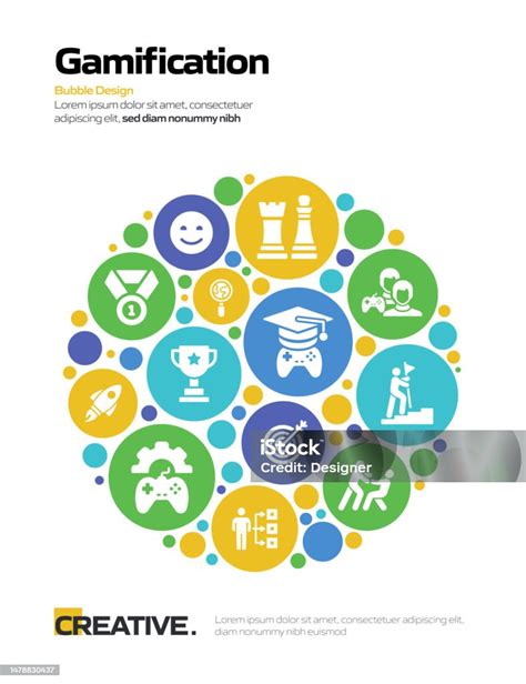 웹 페이지 헤드라인 브로셔 연례 보고서 및 책 표지를 위한 Gamification 관련 배너 디자인 상에 대한 스톡 벡터 아트 및 기타 이미지 Istock