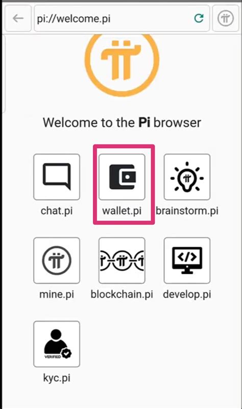 pi browser how to open a pi wallet