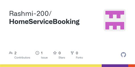GitHub Rashmi HomeServiceBooking