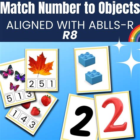 Matching Numbers To Objects Photo Picture Cards Aligned With ABLLS R Etsy