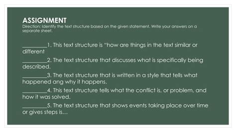 Different Types Of Text Structures Grade 7 Pptx