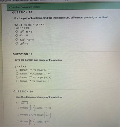 Solved Question 15 For The Given Functions Fand G Find The