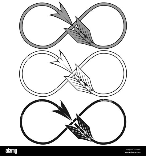 Vector Design Of Curved Arrow In The Shape Of The Infinity Symbol Stock Vector Image And Art Alamy