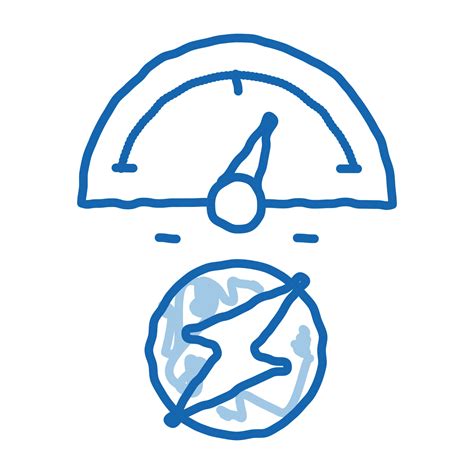 Electro Car Charge Sensor Doodle Icon Hand Drawn Illustration 17795306