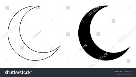 Outline Crescent Moon Over 24029 Royalty Free Licensable Stock Illustrations And Drawings