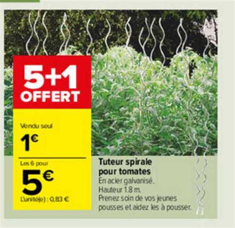 Promo Tuteur Spirale Pour Tomates Chez Carrefour Market Icataloguefr
