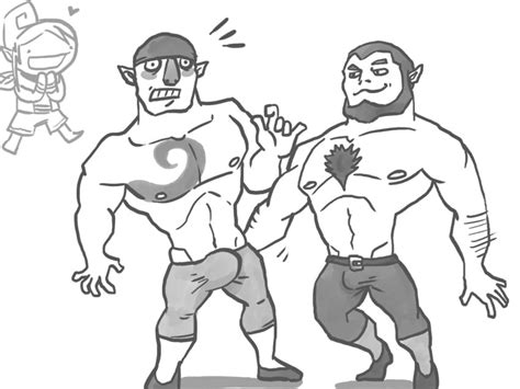 Rule 34 Artist Request Balls Bara Beard Blush Bulge Facial Hair Flaccid Gay Gonzo Wind Waker