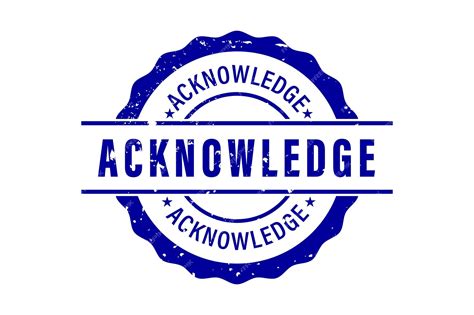 Premium Vector Grunge Blue Acknowledge Word Round Rubber Seal Stamp On White Background