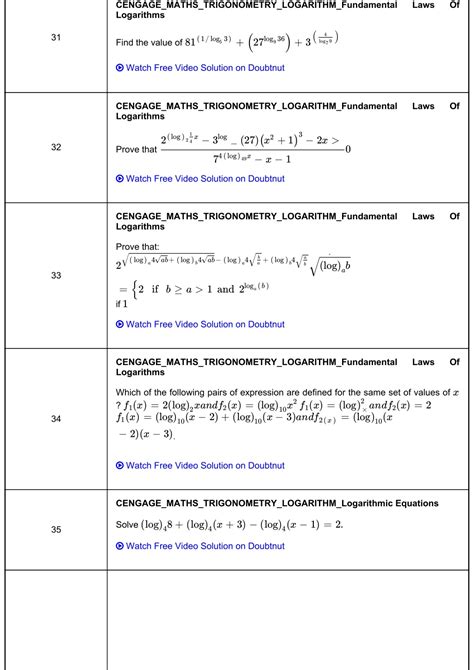 Ppt Cengage Maths Solutions Class 11 Trigonometry Logarithm Powerpoint Presentation Id