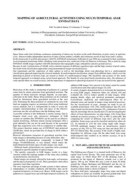 Pdf Mapping Of Agricultural Activities Using Multi Temporal Asar Envisat Data