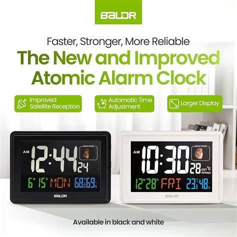 Digital Atomic Alarm Clock La Crosse Technology 11 Inch Digital Atomic
