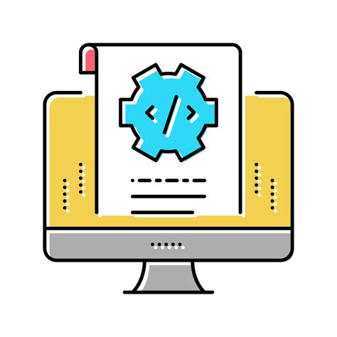 Script Code Color Icon Vector Illustration Vector Art At Vecteezy