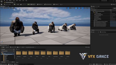 Silverback Gorilla Animation Unreal Engine Character Asset Vfx Grace
