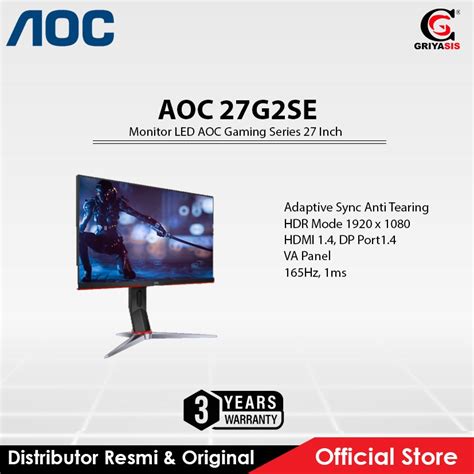 Jual Monitor Led Aoc Gaming Series 27 Inch 27g2se Shopee Indonesia