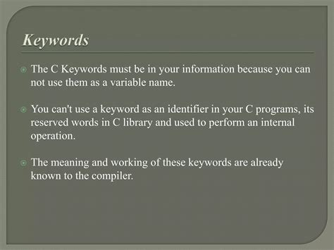 Fundamentals Of C Programming Language Ppt