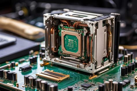 Assembling High Performance Personal Computer Inserting Cpu Processor Into The Motherboard