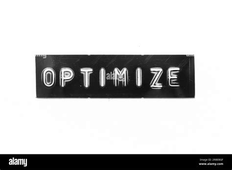 Black Color Banner That Have Embossed Letter With Word Optimize On