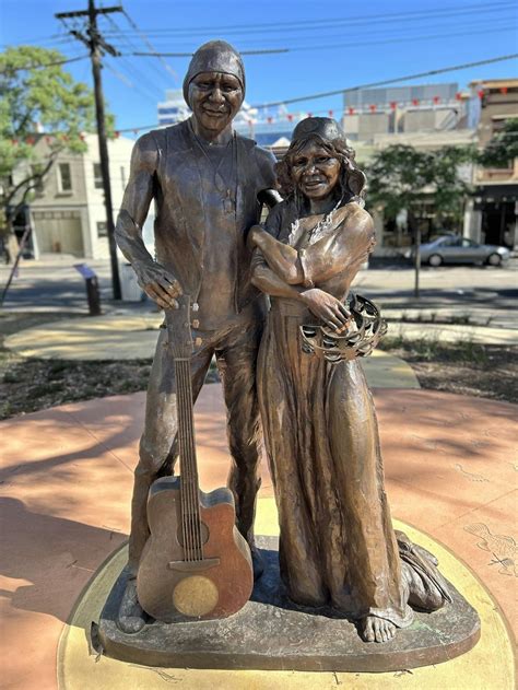 A New Public Statue Of Archie Roach And Ruby Hunter
