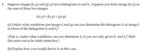 Solved Suppose Images F X Y And G The Sum Of These Two Chegg Com