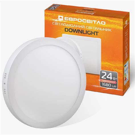 Светильник точечный накладной Євросвітло 24Вт круг LED-SR-300-24 6400К ...