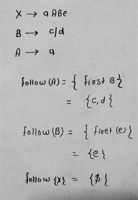 Compiler Design Follow Set Self Doubt