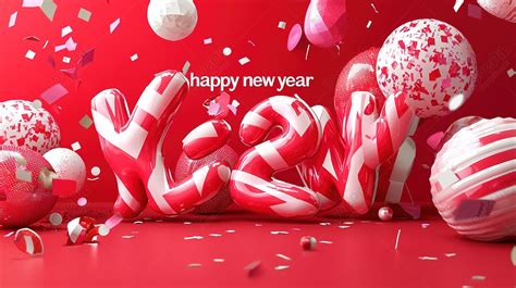 새해 복 많이 받으세요 번호 3d 문자 인사말 빨간색 배경 Png 일러스트 무료 다운로드 Lovepik