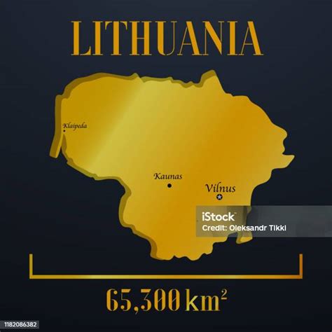 리투아니아 황금 단단한 국가 윤곽 선 실루엣 세계지도 템플릿의 현실적인 조각 인포 그래픽 벡터 일러스트 레이션 고립 된 개체 배경 모든 국가에서 설정 가정 생활에 대한 스톡