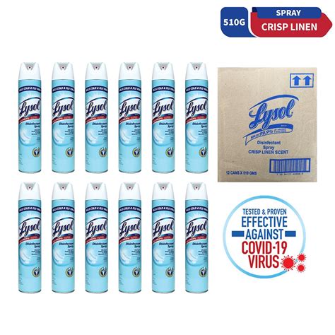 Lysol Disinfectant Spray 510g Kills 99 9 Percent Of Mildew Mold Viruses 12pcs Shopee