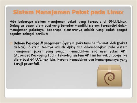 manajemen paket pada gnulinux sistem manajemen paket pada
