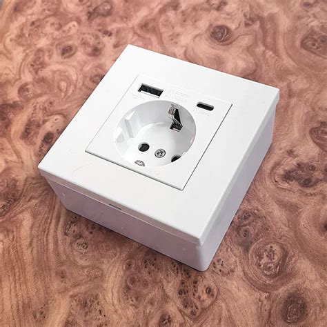Розетка с портами Usb и Type C для открытого или скрытого монтажа купить на Ozon по низкой цене