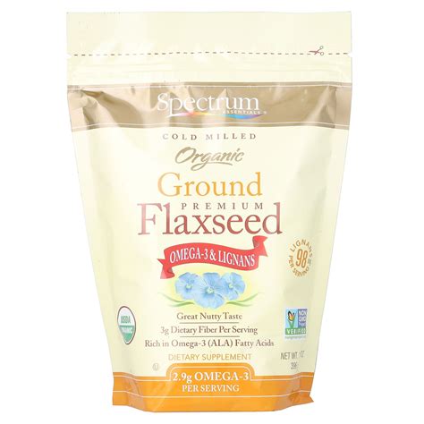 Spectrum Essentials Organic Ground Premium Flaxseed 14 Oz 396 G
