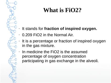 Fio2 Calculation Fraction Of Inspired Oxygen