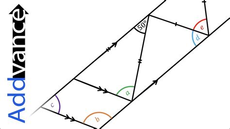 Angle Problems Parallel Lines And Triangles Gcse Maths Addvance Maths 😊 Youtube