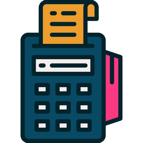 Pos Terminal Generic Outline Color Icon