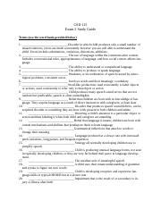 CSD 115 Exam 2 Study Guide Docx CSD 115 Exam 2 Study Guide Terms Use The Word Bank Provided