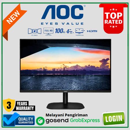 Jual Monitor LED AOC 24B2H2 24 IPS 1080p 100Hz 4ms HDMI Slim Vesa Mount Shopee Indonesia