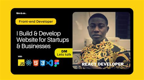 Be Your Frontend Web Developer Using React By Timspurgion Fiverr