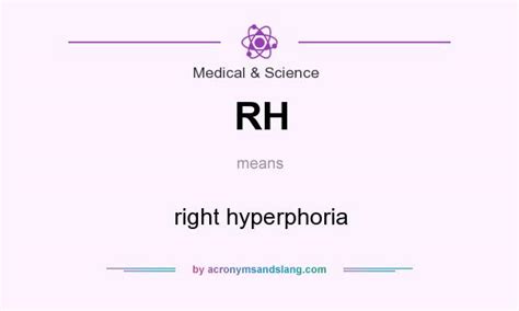 Rh Right Hyperphoria In Medical And Science By
