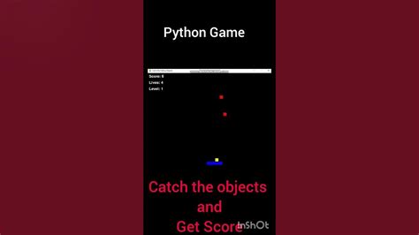 Python Game Python Pygame Catching Games Tkinter Youtube