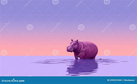 Hippo Wallpaper Cartoon Vector 49264489