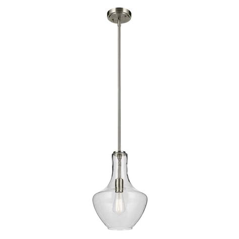 Kichler Everly 1525 In 1 Light Brushed Nickel Modern Shaded Bell