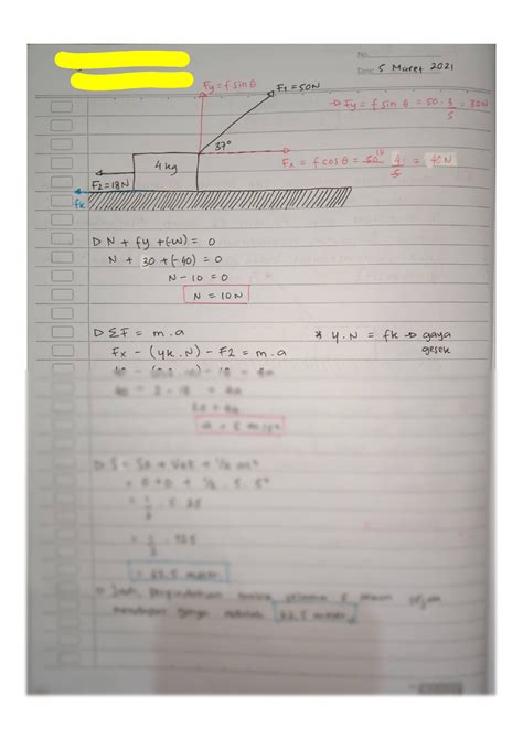 SOLUTION Physics Newton S Second Law Exercise Studypool