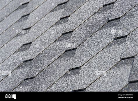 Shingles Texture Close Up View Of Asphalt Roofing Shingles Stock