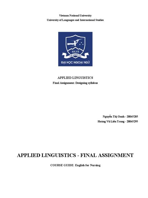 Applied Linguistics Final Assignment Pdf Stress Linguistics