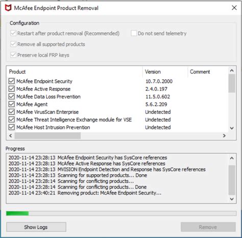 Removing Mcafee Agent From Client Removing Mcafee Agent Tool SYSTEMCONF