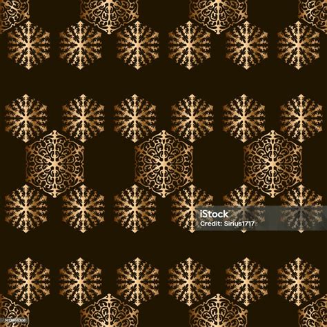 장식과 추상 적 황금 원활한 패턴 배경 화면 배경에 대한 배경 0명에 대한 스톡 벡터 아트 및 기타 이미지 0명 3차원 형태 그런지 이미지 기법 Istock